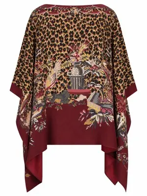 Etro Top Poncho Con Stampa