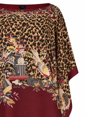 Etro Top Poncho Con Stampa