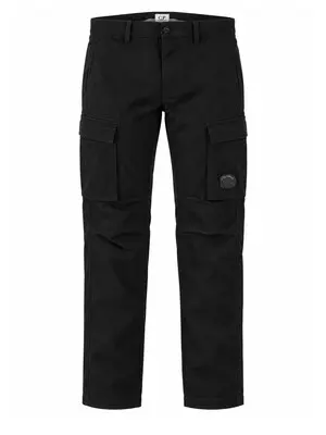C.P. COMPANY C. P. Company Pantalone Cargo In Raso Di Cotone Stretch - Black