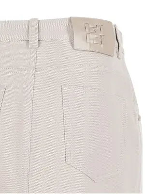 Fendi Gonna In Drill Di Cotone Jacquard