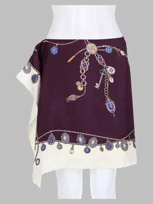 Versace Minigonna In Twill Di Seta