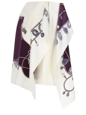 Versace Minigonna In Twill Di Seta