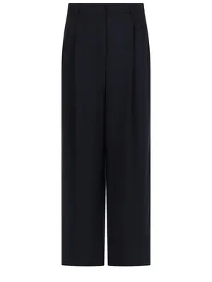 Max Mara Pantolone In Tela Di Lana - Blue
