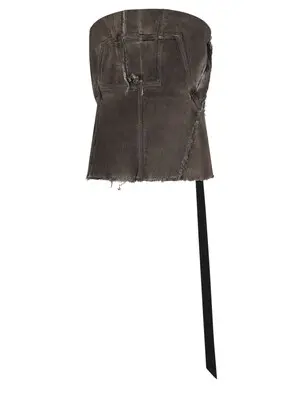 Rick Owens Top "splintered Bustier - Charcoal