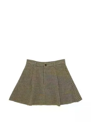 FORTELA Juno Houndstooth-pattern Mini Skirt - Neutrals