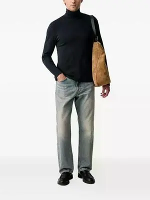 Sisley Washed-effect Wide-leg Jeans