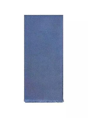 PERSONALITY X Suit Geometric-print Scarf - Blue
