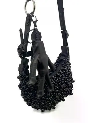 INNERRAUM Beaded-embellished Robot-charm Shoulder Bag