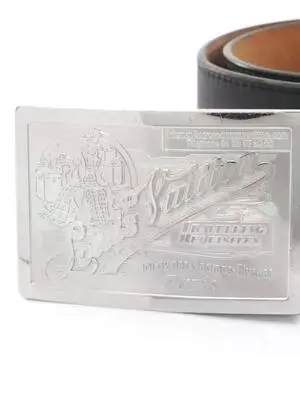 LOUIS VUITTON 2004 Plaque-buckle Leather Belt