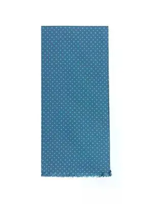 PERSONALITY X Suit Geometric-print Fringed Scarf - Green