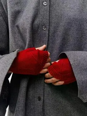CUDDLEUP Logo-embroidered Fingerless Gloves