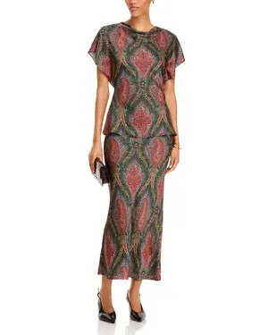 Veronica Beard Redgrave Cowl Neck Short Sleeve Top