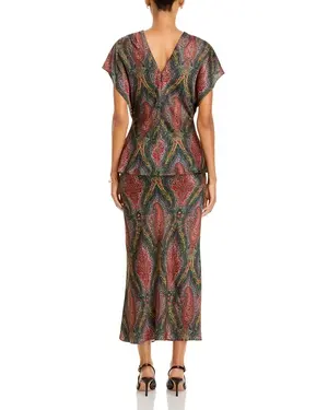 Veronica Beard Redgrave Cowl Neck Short Sleeve Top