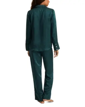 PETITE PLUME Silk Jacquard Pajama Pants Set