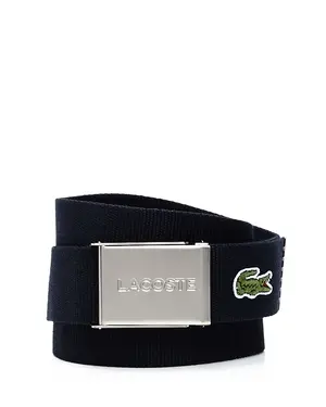 Lacoste Woven Flip-buckle Belt - Navy