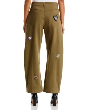 Cinq À Sept Sacred Hearts Isabel Cotton Stretch Pants