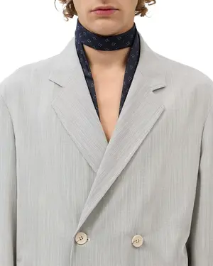 Emporio Armani Striped Stretch Wool Regular Fit Blazer