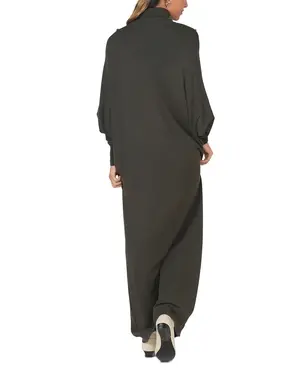 POINT Turtleneck Dolman Sleeve Maxi Dress