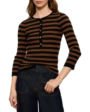 Sanctuary Selena Henley Striped Top