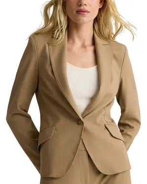 St. John Single Button Blazer - Camel