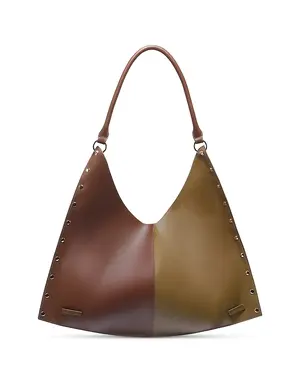 Farm Rio Maxi Leather Scarf Shoulder Bag - Walnut