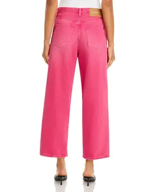 HAIKURE Betty Bull High Rise Wide Leg Crop Jeans