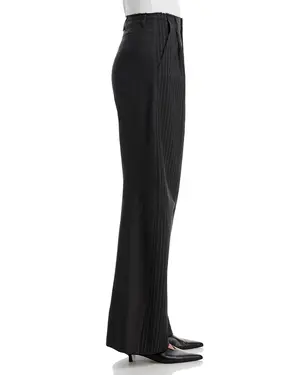 MAISON MARGIELA Pinstripe Canvas Wide Leg Pants