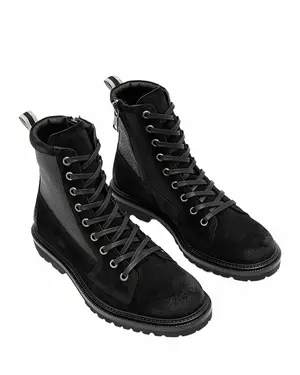 John Varvatos Lex Trooper Leather Combat Boots