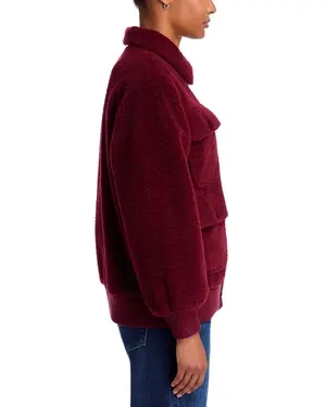 The Great. The Patch Pocket Plush Teddy Fleece Jacket