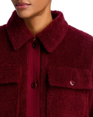 The Great. The Patch Pocket Plush Teddy Fleece Jacket