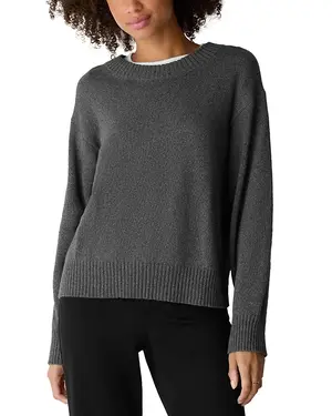 Eileen Fisher Cotton & Cashmere Crewneck Sweater - Ash