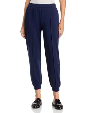 Eileen Fisher Lightweight Ponte Ankle Jogger Pants - Midnt