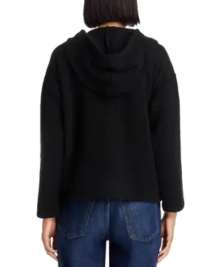 Eileen Fisher Boucle Hooded Boxy Jacket