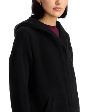 Eileen Fisher Boucle Hooded Boxy Jacket