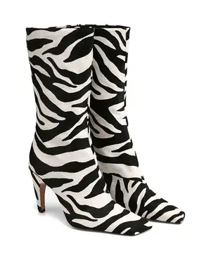 NAKED WOLFE Haute Pony Boots - Zebra