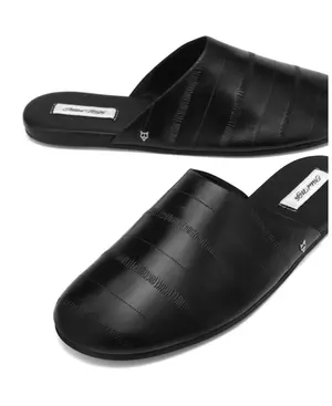 NAKED WOLFE Bessette Leather Mules - Black