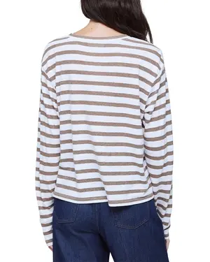 Splendid Louisa Lurex Stripe Long Sleeve Tee