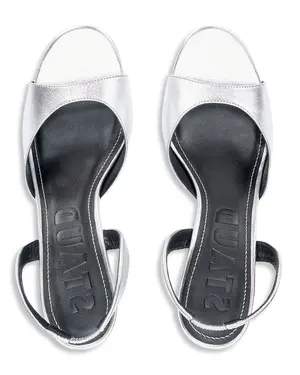 Staud Brigitte Metallic Leather Sandals