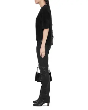 ALLSAINTS Ada Brushed Cashmere Tee - Black