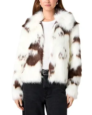 French Connection Faux Fur Collared Jacket - Multi