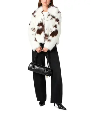 French Connection Faux Fur Collared Jacket