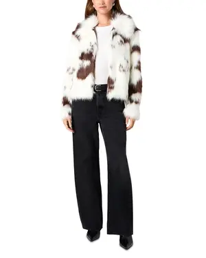 French Connection Faux Fur Collared Jacket