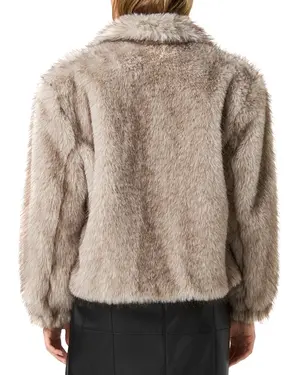 French Connection Elio Faux Fur Oversized Jacket