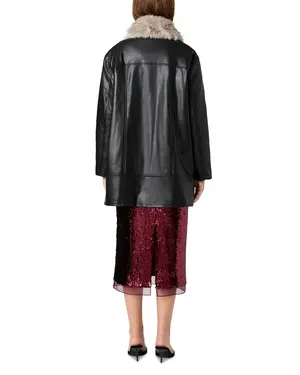 French Connection Dessa Faux Leather Coat