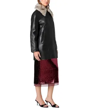 French Connection Dessa Faux Leather Coat