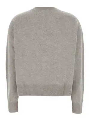 Soft Goat Soft Brushed Cashmere Sweater With Diamond Motif