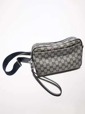 Gucci Mini Coated Gg Canvas Crossbody Bag With Detachable Wrist Strap