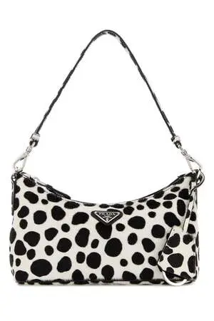Prada Leather Mini Hair Calfskin Handbag