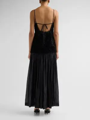 THE GARMENT Hydra Rosette Drop-waist Gown