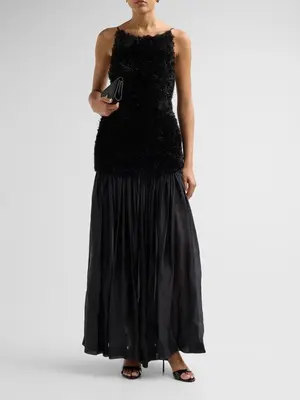 THE GARMENT Hydra Rosette Drop-waist Gown